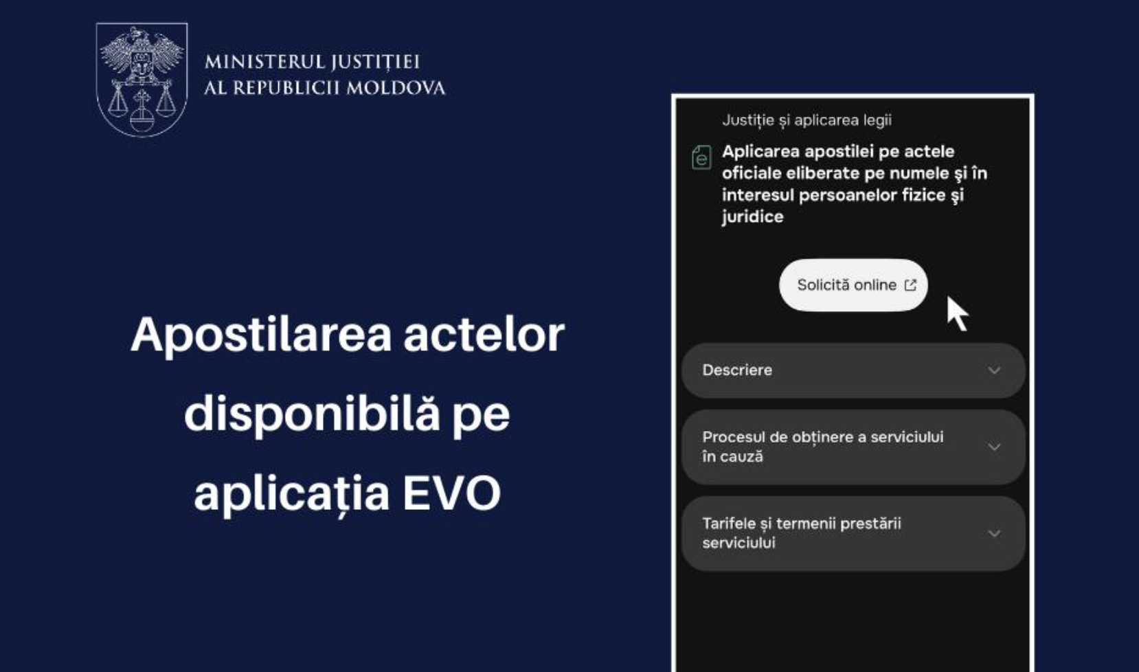Apostilarea actelor, disponibilă pe aplicația EVO – Telegraph Moldova – Agenție de presă
